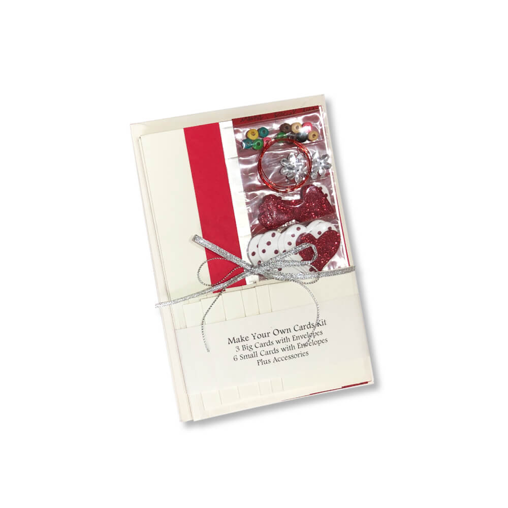 Silver/Red Card Kit - Parkin Fabrics